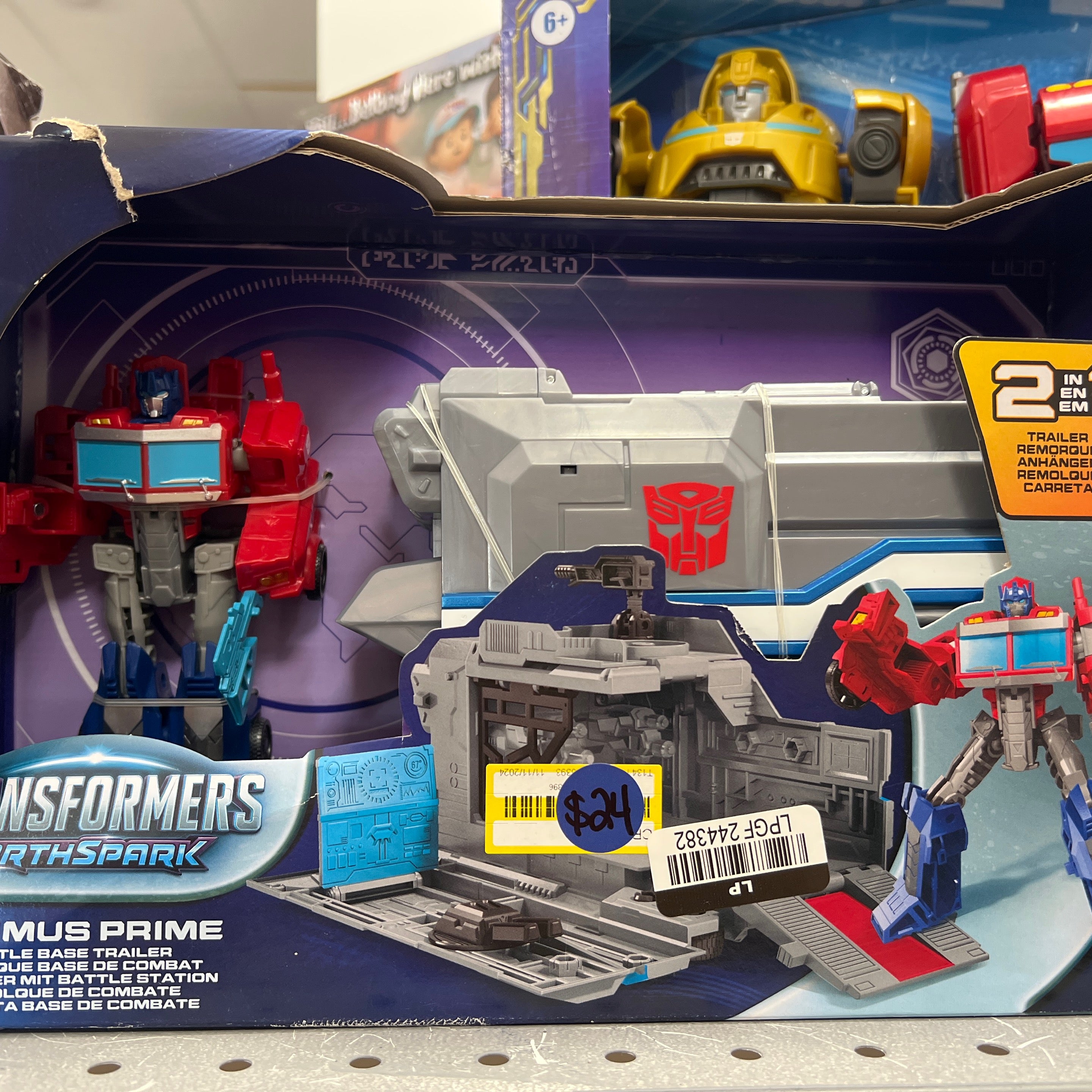 Transformers EarthSpark Optimus Prime Action Figure with Battle Base ...